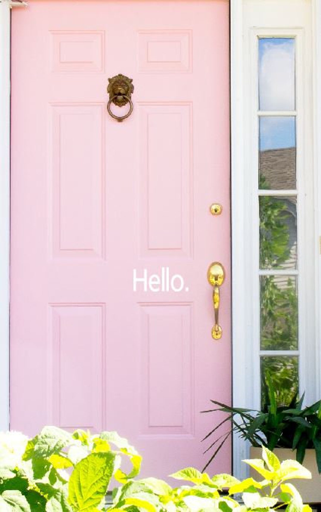Hello/ Goodbye Door Sign / Hello Door Decal Door Decal - Etsy