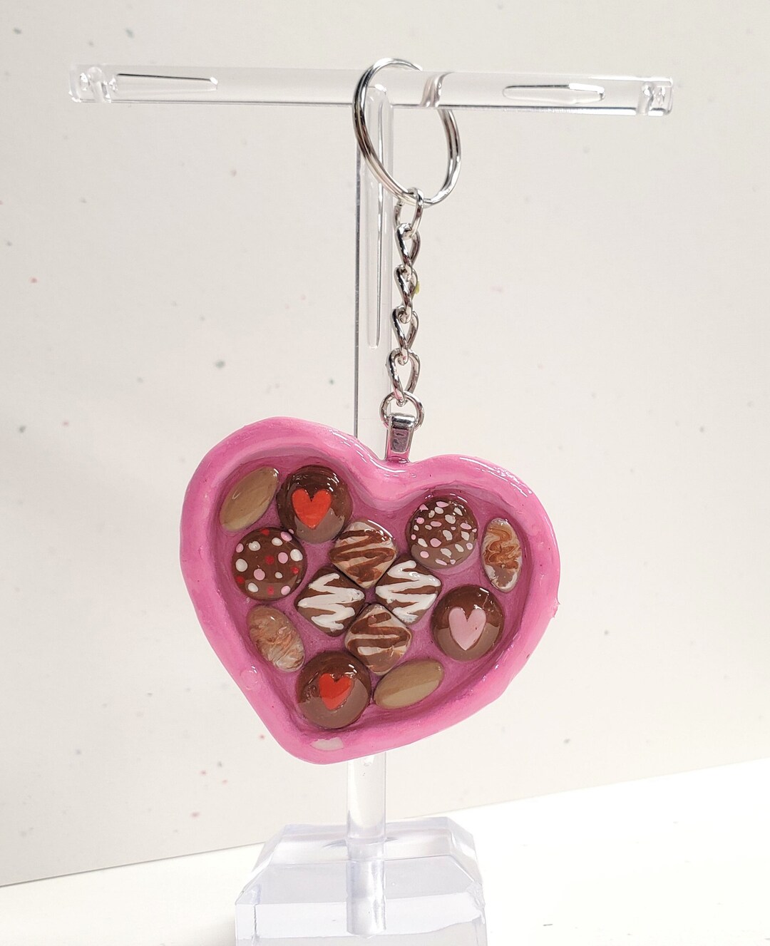 Chocolate Box Keychain Box of Assorted Chocolates Keychain Valentine's ...