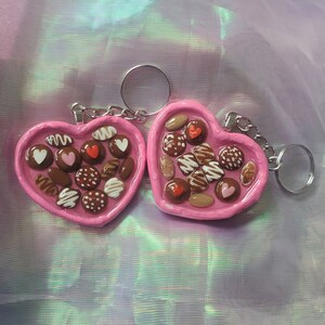 Chocolate Box Keychain Box of Assorted Chocolates Keychain Valentine's ...