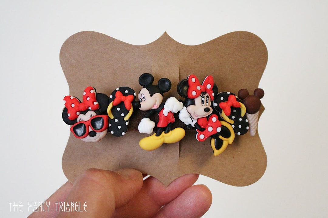 Disney Minnie Mouse & Mickey Mouse Hair Clip Mickey Mouse Disney ...