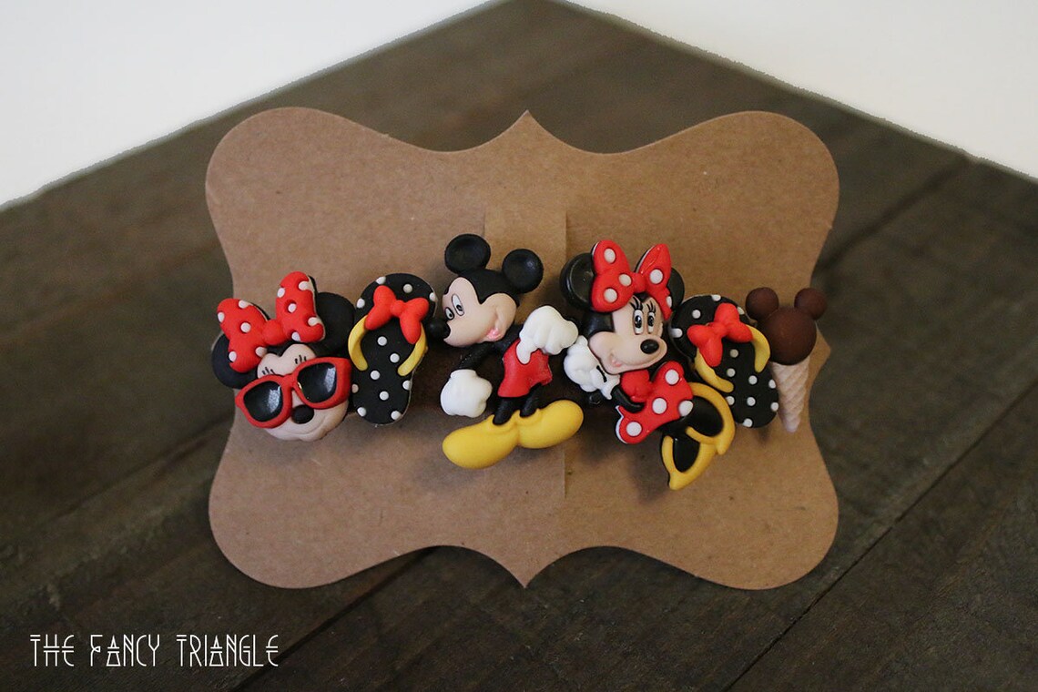 Disney Minnie Mouse & Mickey Mouse Hair Clip Mickey Mouse - Etsy