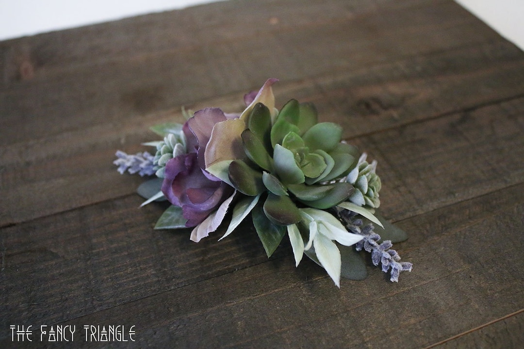 Medium Sized Comb Handmade Succulents, Lavender, Floral, & Foliage ...