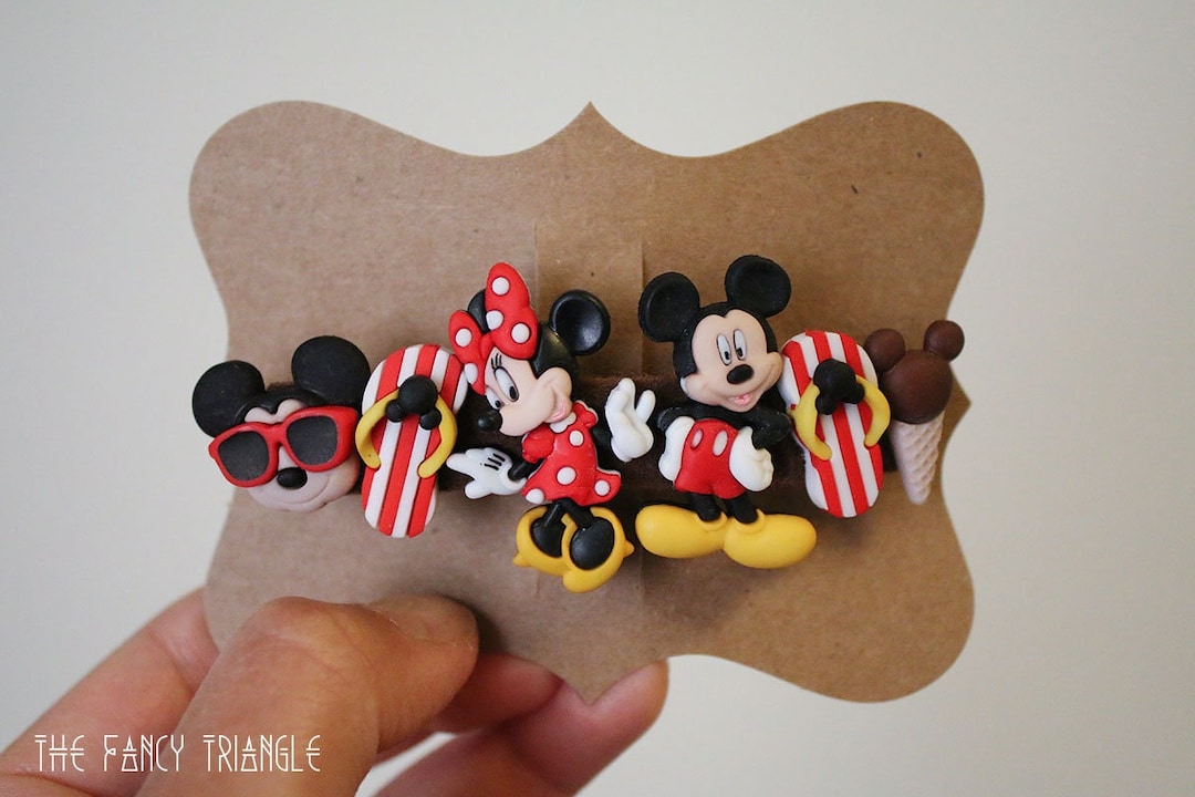 Disney Mickey Mouse & Minnie Mouse Hair Clip | Mickey Mouse Disney ...