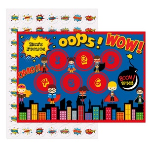 Reward Chart for Children Personalised Superhero Chart Toddler Chart ...