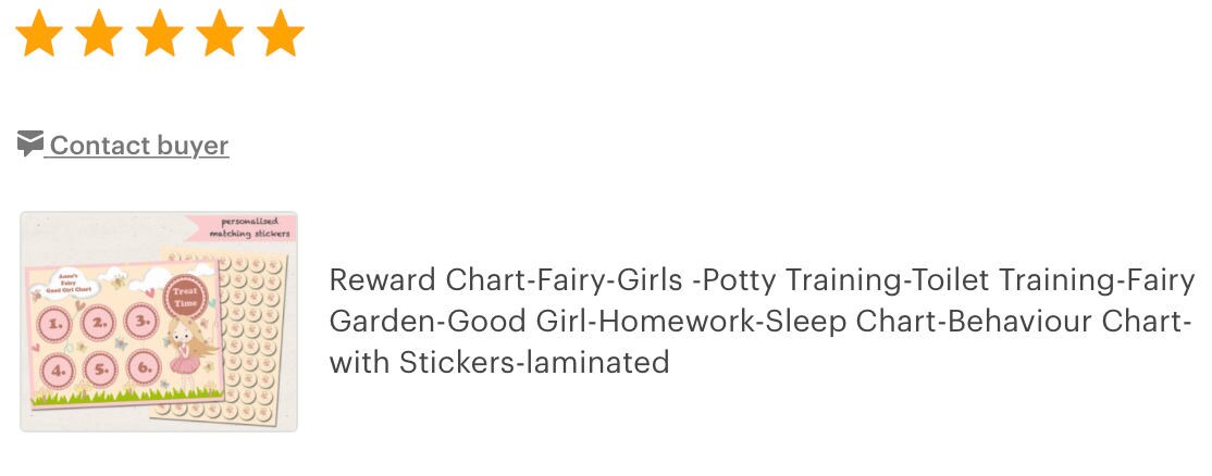 Reward Chart With Sticker Toddler Girl Homework Fairy - Etsy UK