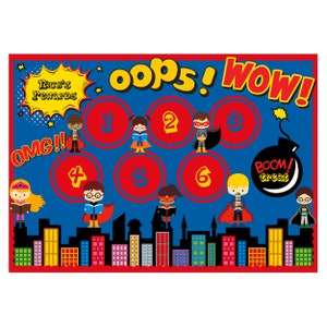 Reward Chart for Children Personalised Superhero Chart Toddler Chart ...