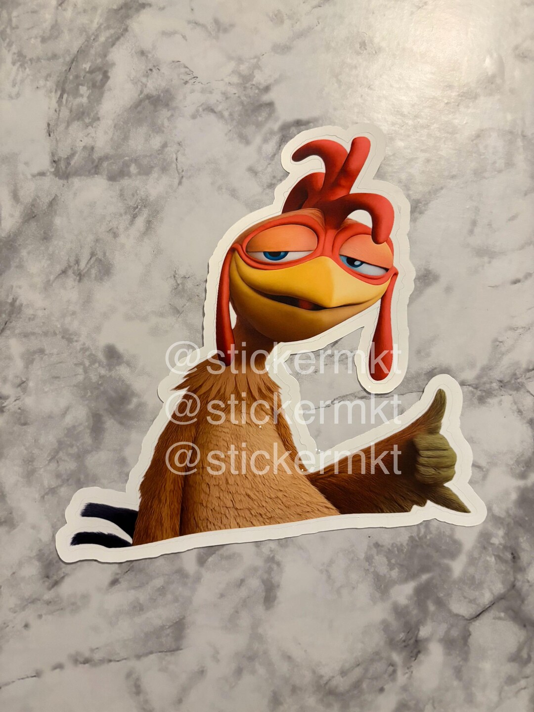 Chicken Joe Sticker – Surf’s up Vinyl Decal – Funny Cartoon Chicken ...