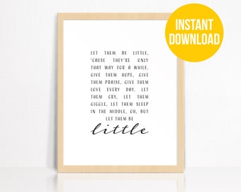 Let Them Be Little Nursery Art Print Printable 8x10 Playroom Poem Wall ...