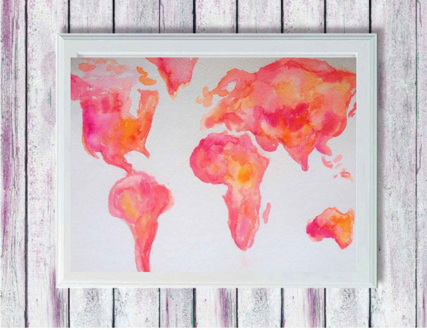 Watercolor Map Painting - Etsy