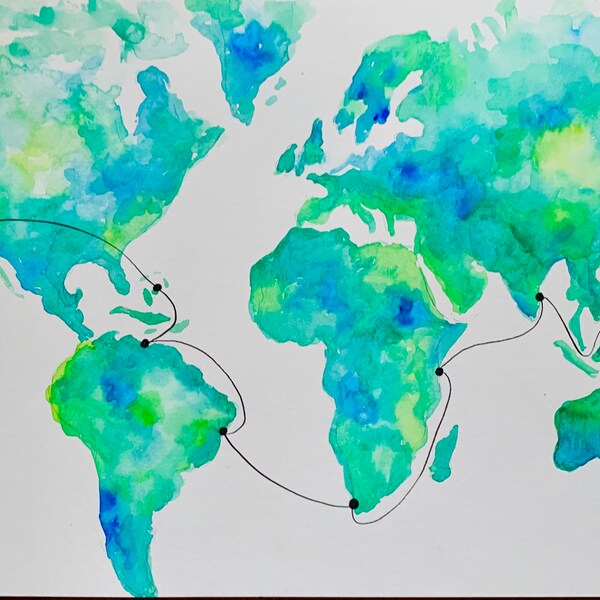 Watercolor Map - Etsy