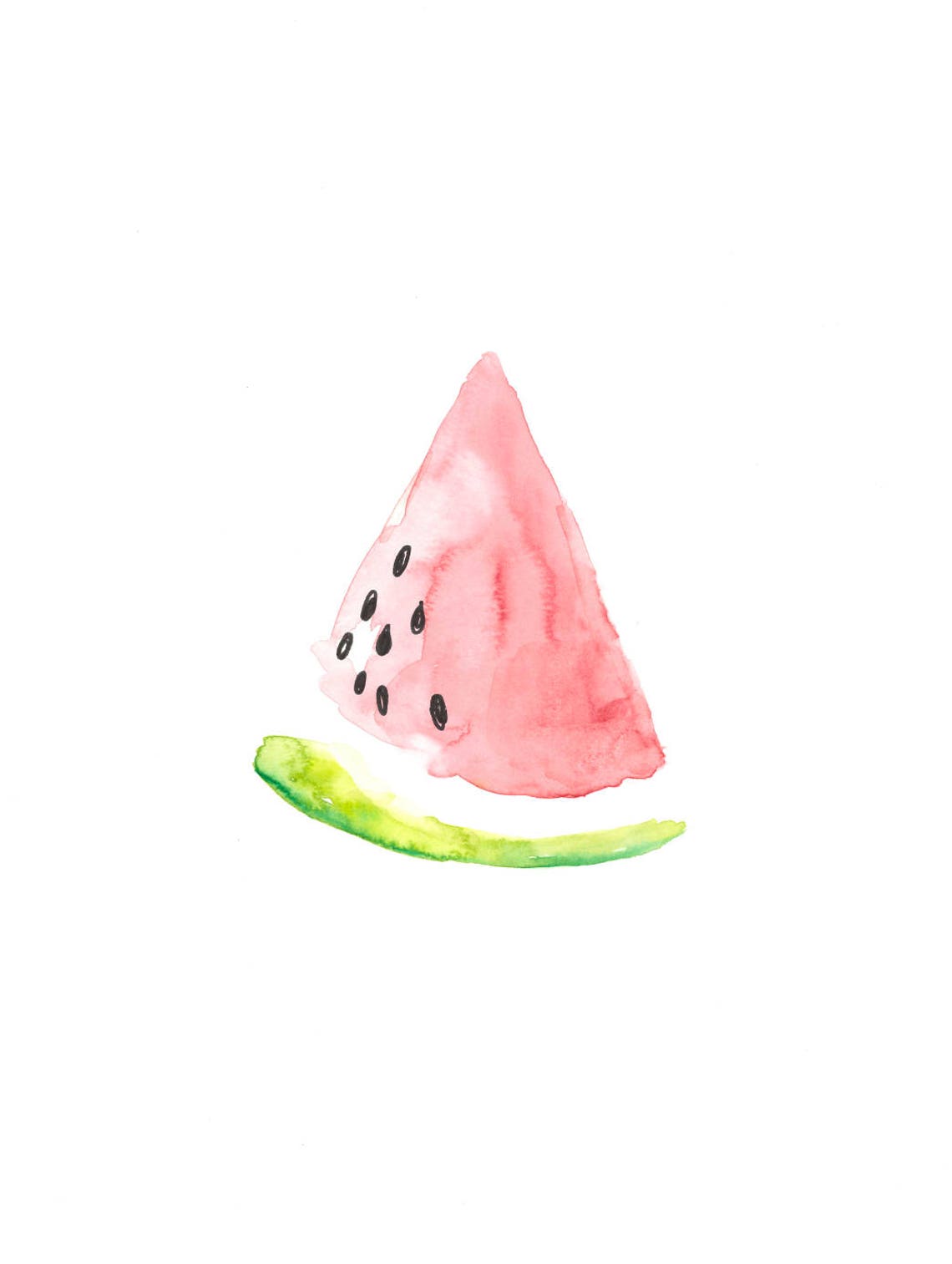 Watermelon Slice PRINT // Watercolor Print // Watercolor Art - Etsy