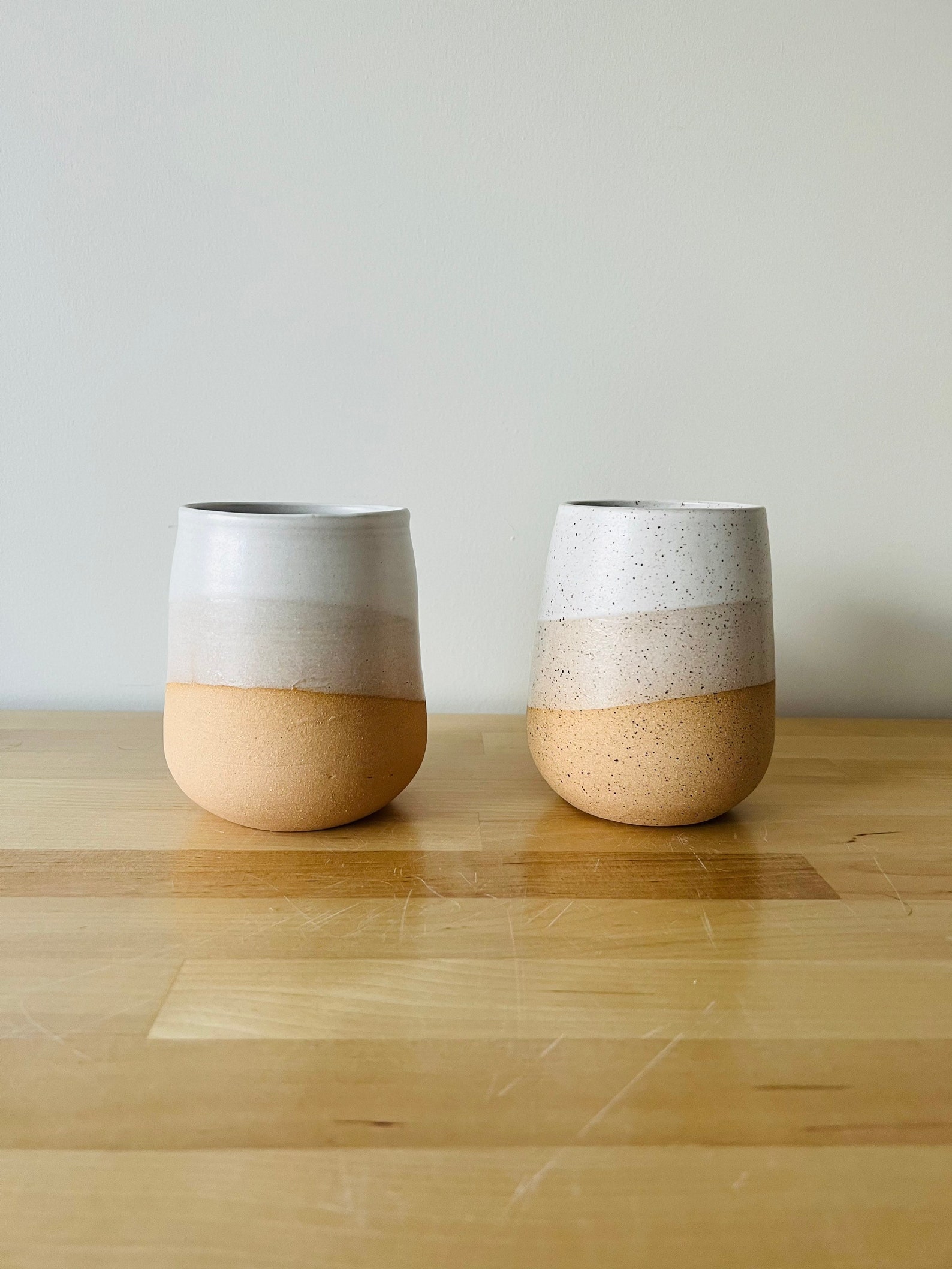 Round Bottom Tumbler White Handmade Ceramic Cup Drinking - Etsy