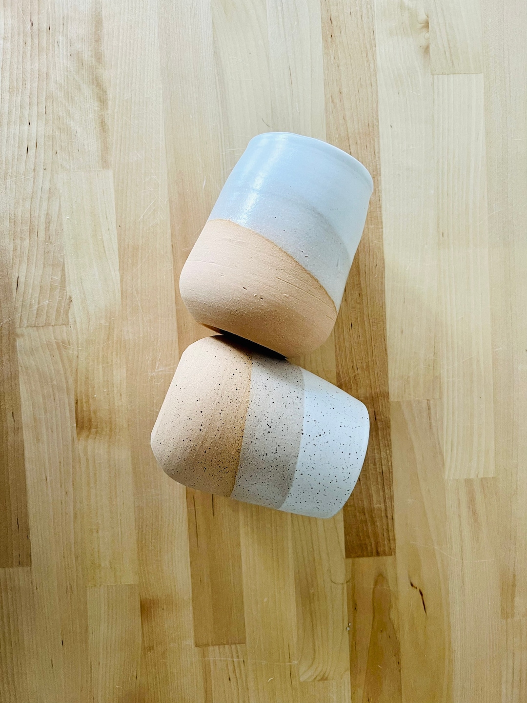 Round Bottom Tumbler White Handmade Ceramic Cup Drinking - Etsy