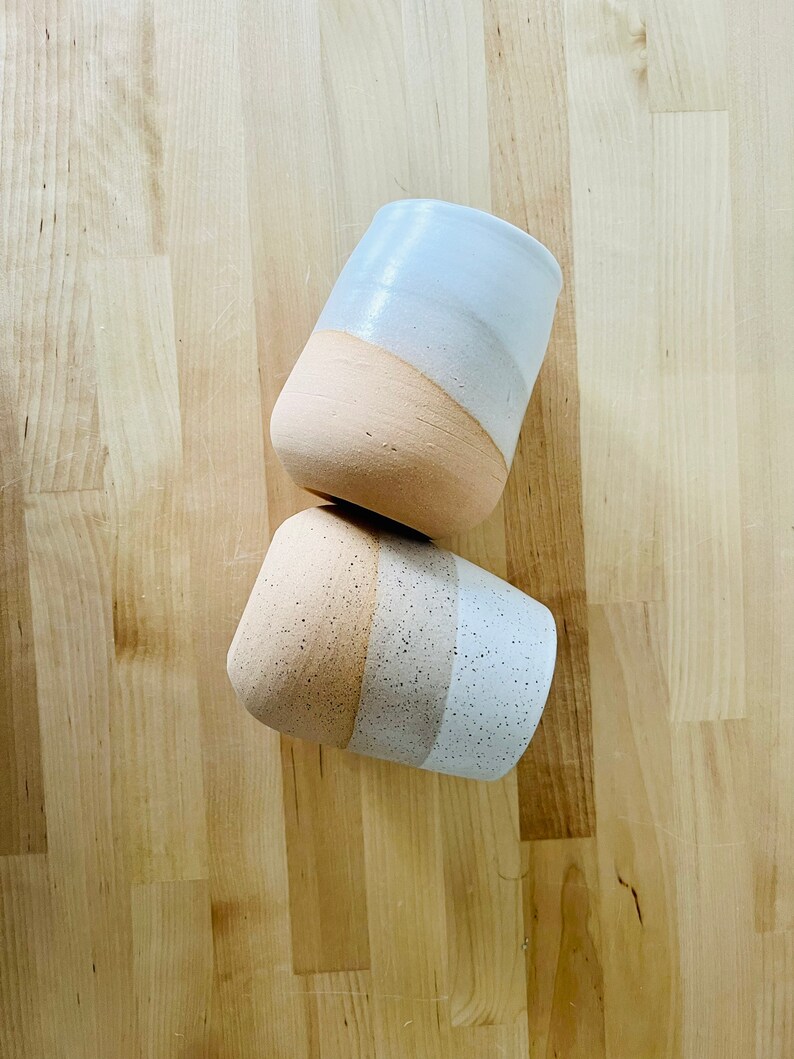 Round Bottom Tumbler White Handmade Ceramic Cup Drinking - Etsy