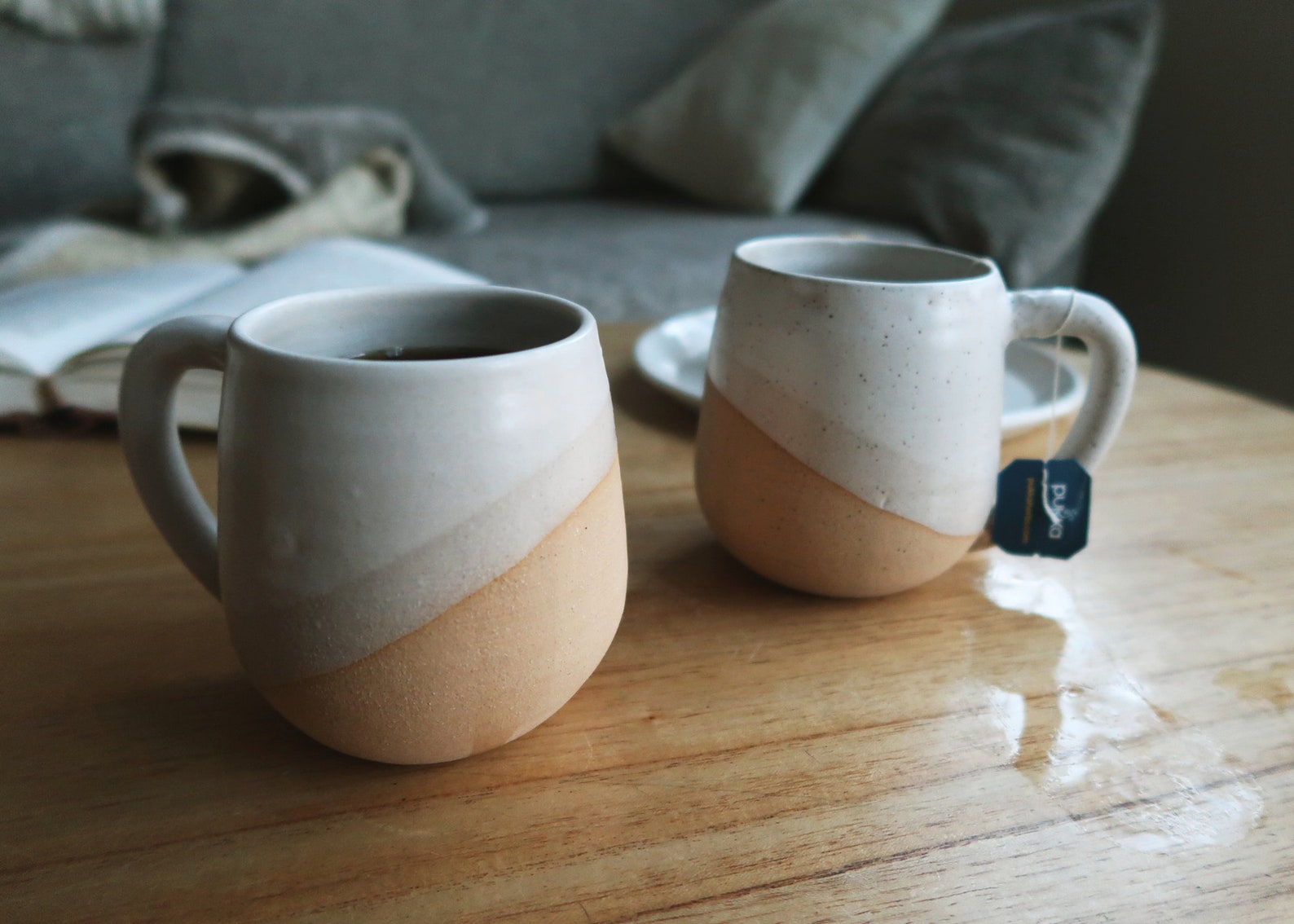Round Bottom Mugs Handmade Ceramic Kitchenware Color Options - Etsy