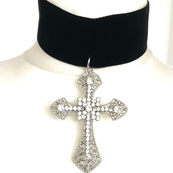 Cross Choker - Etsy