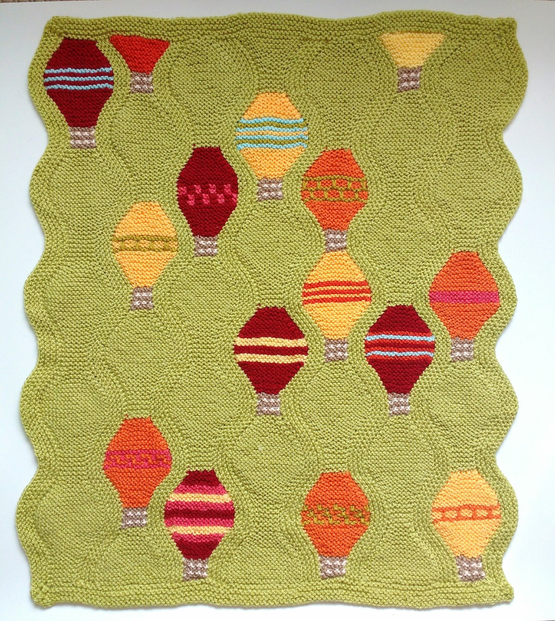 Knitting Pattern for Baby Blanket - Fun Modular Balloons - Etsy