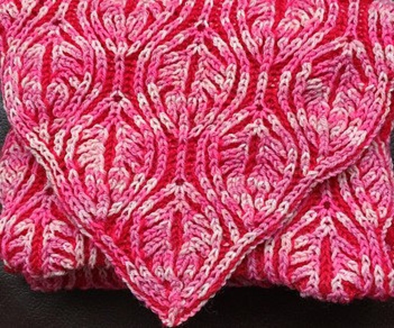 Scarf Knitting Pattern in Two-color Brioche Stitch - Etsy