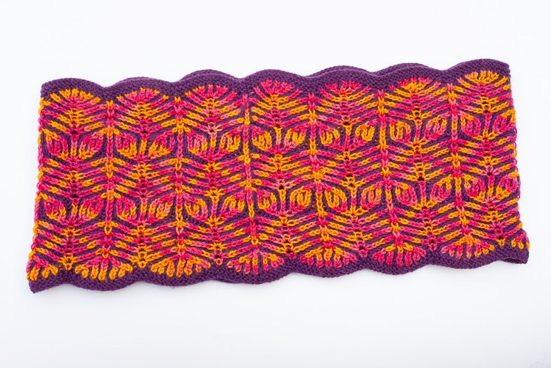 Knitting Pattern for a Two Color Brioche Stitch Cowl "abutilon" - Etsy