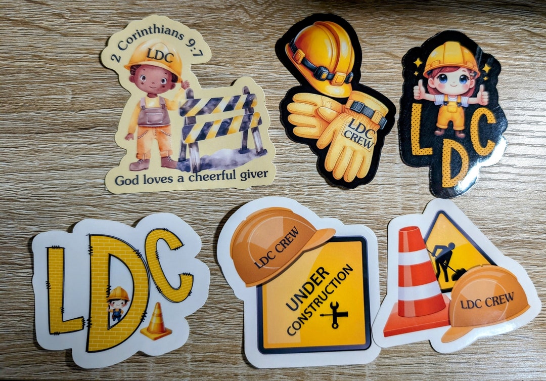 JW LDC Construction Sticker Decal Gift - Etsy