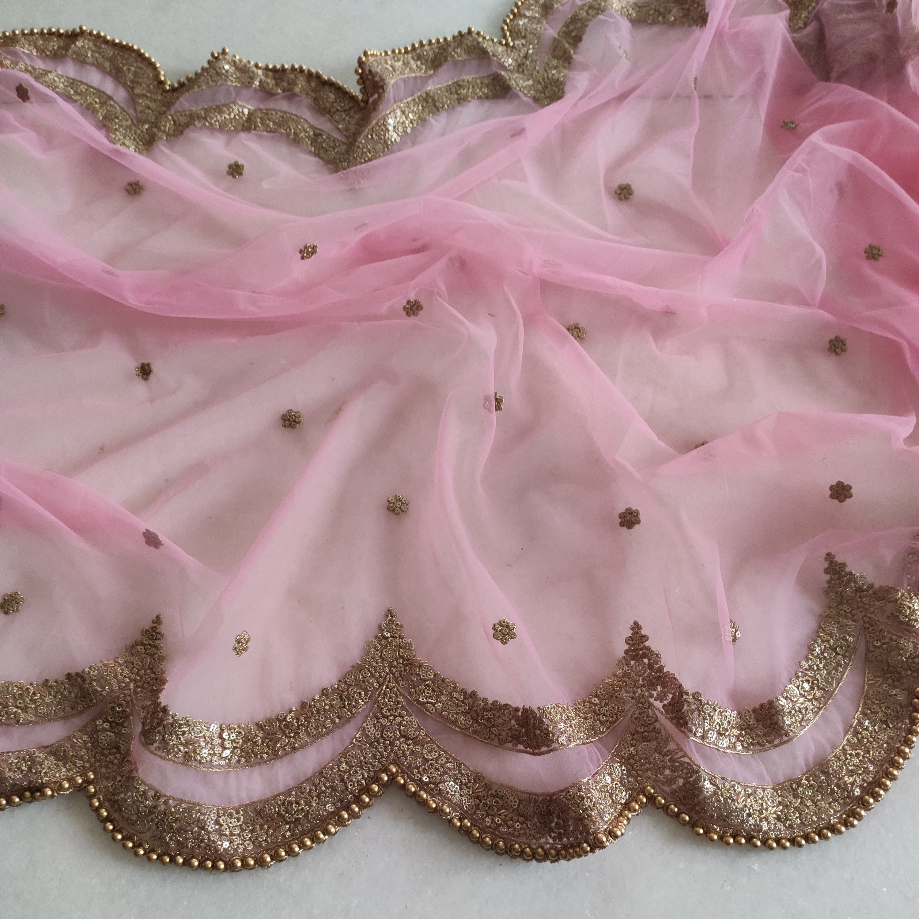 Pink Bridal dupatta Indian Dupatta wedding chunni Long | Etsy