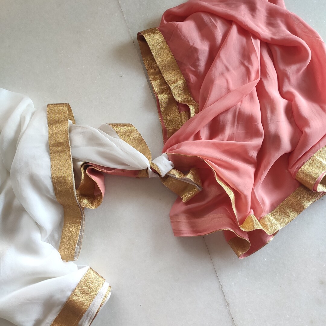 Indische Hochzeit Gathbandhan Dupatta Set. Schlichtes Dupatta-Set für ...