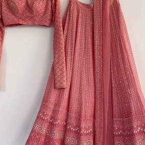 Lehenga Choli Dupatta. Gajri Color Lehenga Skirt Custom Made to Measure ...