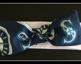 Seattle Mariners Navy/teal Boutique Hair Bow or Headband 2 - Etsy