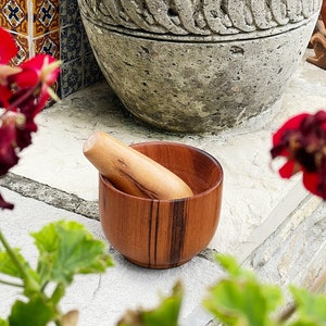 Wood Mortar & Pestle, Hand Carved Mortar Pestle, Spice Grinder, Native ...