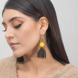 Beaded Sun Earrings, Native American Beaded Earrings, Boho Earrings ...