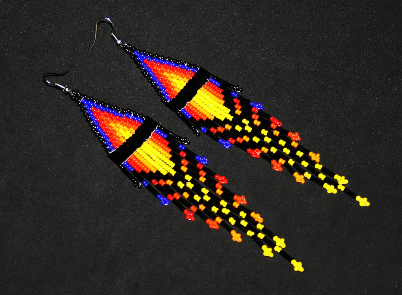 Native American Seed Bead Earrings Native Beaded Earrings Etsy Canada