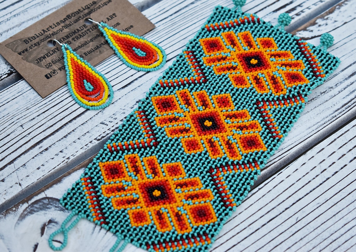 Geometric Boho Jewelry Set Boho Bracelet Boho Earrings - Etsy