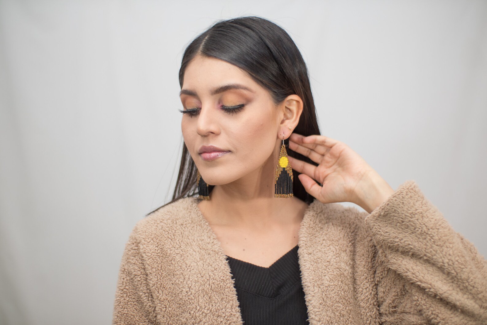 Beaded Sun Earrings Native American Beaded Earrings Boho - Etsy