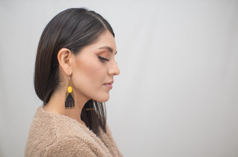 Beaded Sun Earrings Native American Beaded Earrings Boho - Etsy