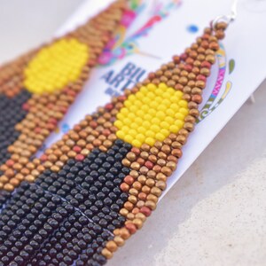 Beaded Sun Earrings, Native American Beaded Earrings, Boho Earrings ...