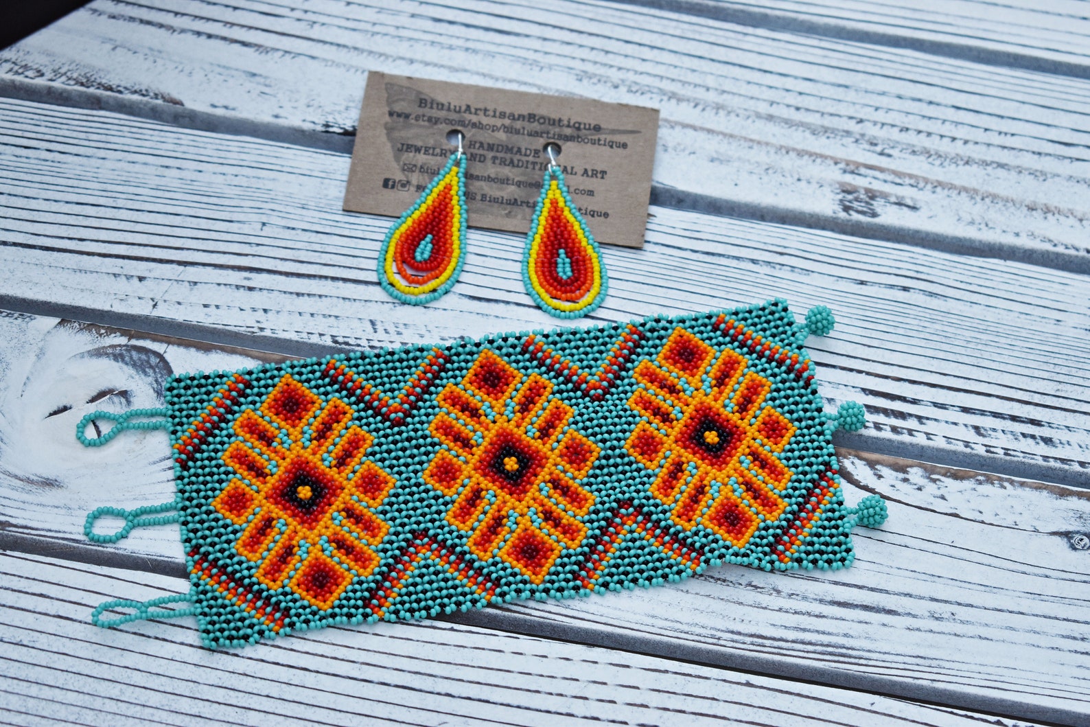 Geometric Boho Jewelry Set Boho Bracelet Boho Earrings - Etsy