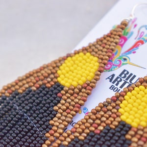 Beaded Sun Earrings, Native American Beaded Earrings, Boho Earrings ...