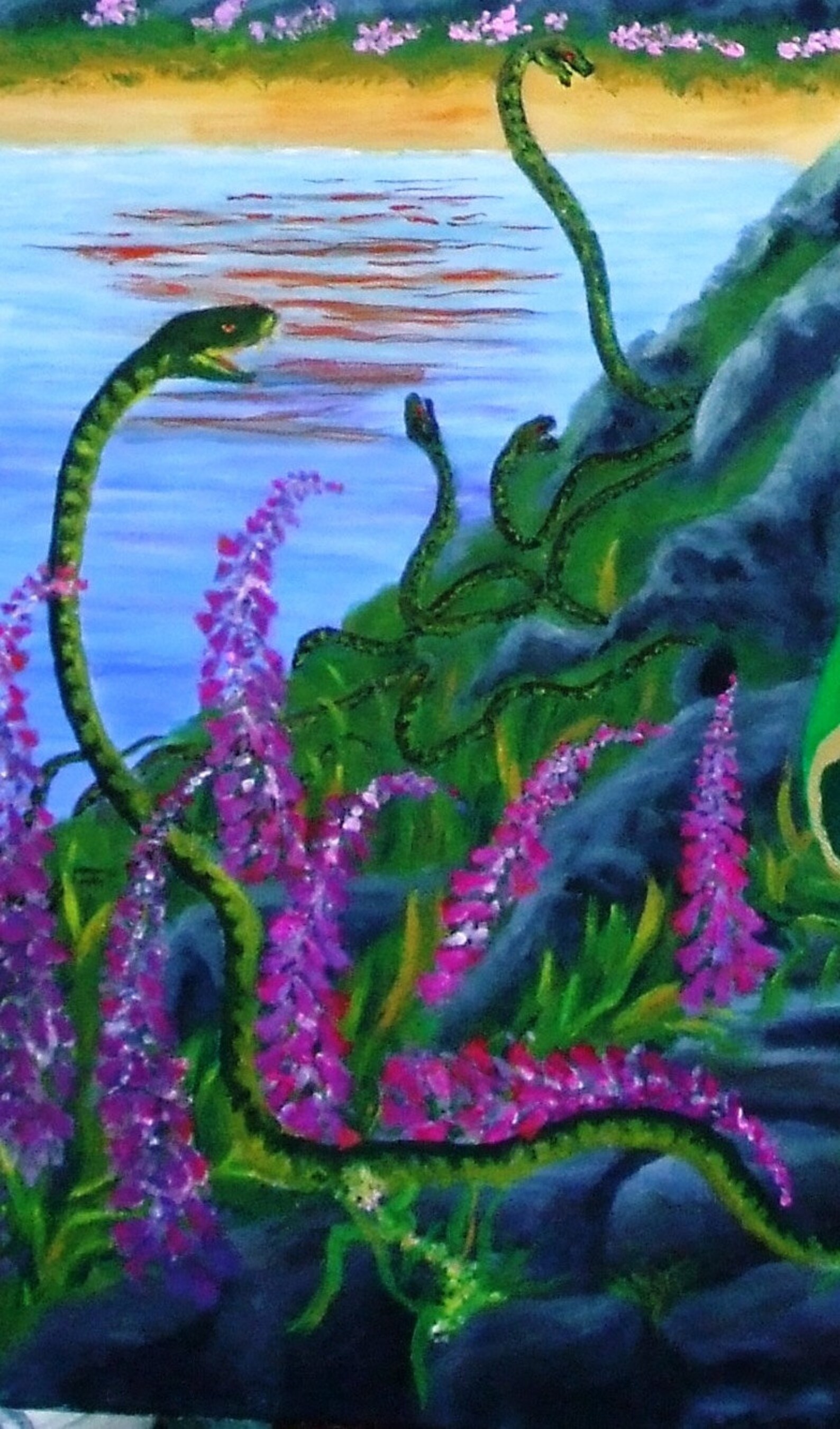 St Patrick Banishing the Snakes From Ireland: Huge Original - Etsy