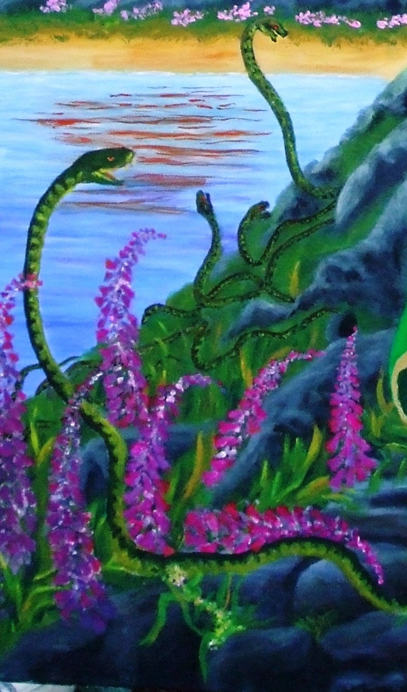 St Patrick Banishing the Snakes From Ireland: Huge Original - Etsy