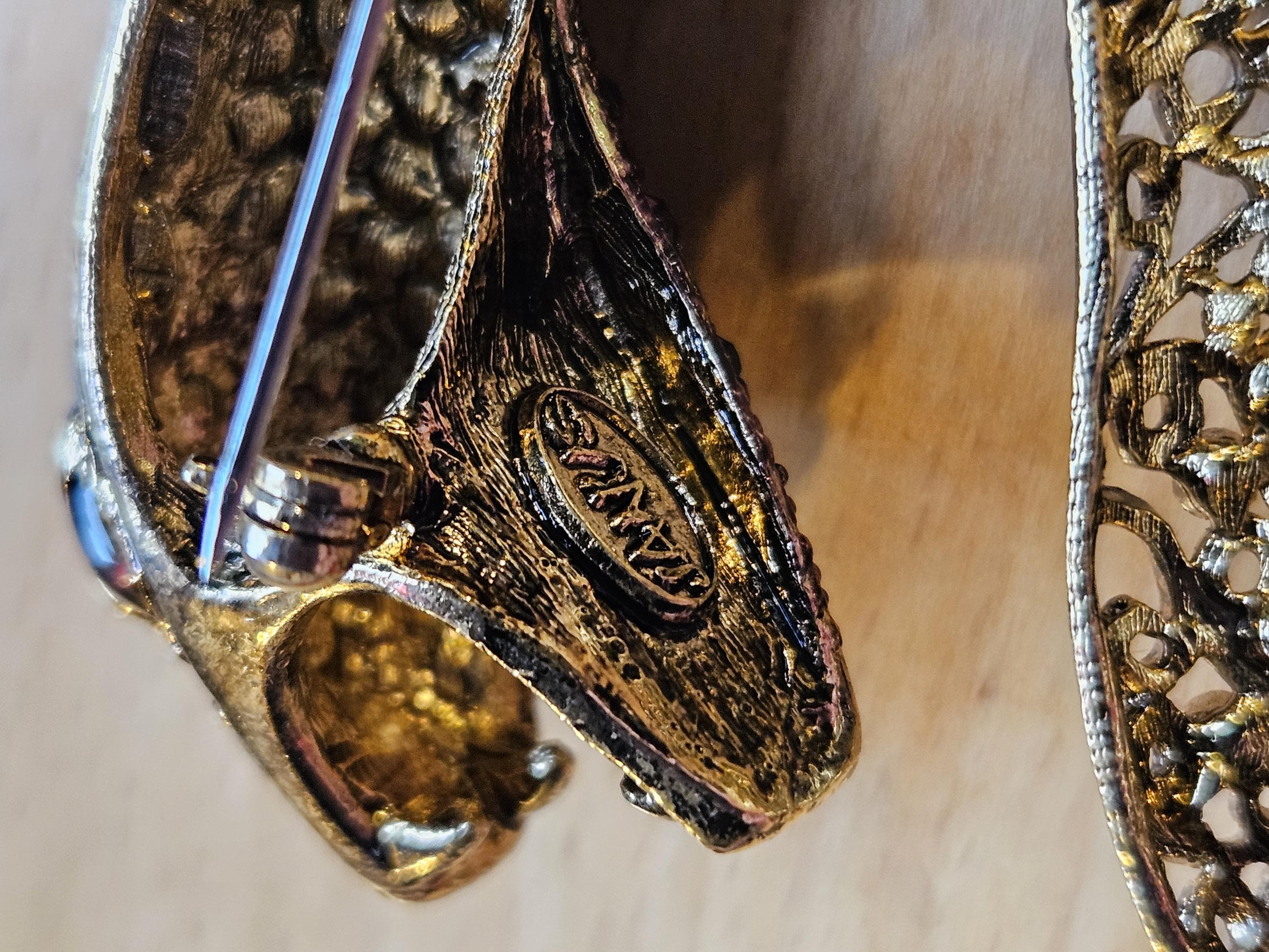 Large Janus Jewellery Snake Cobra Brooch, Gilt Filigree, Original Box ...