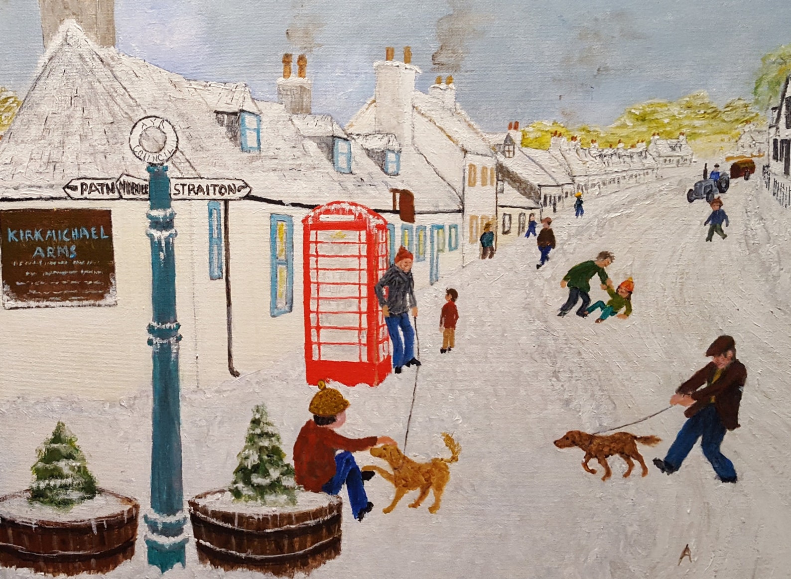 Kirkmichael, Ayrshire, Scotland, Village in the Snow - Fine Art Print ...