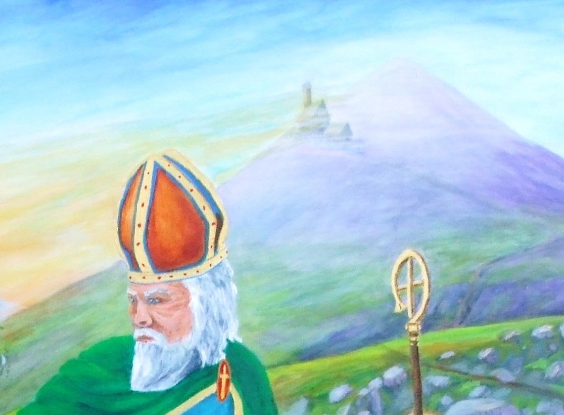 St Patrick Banishing the Snakes From Ireland: Huge Original - Etsy