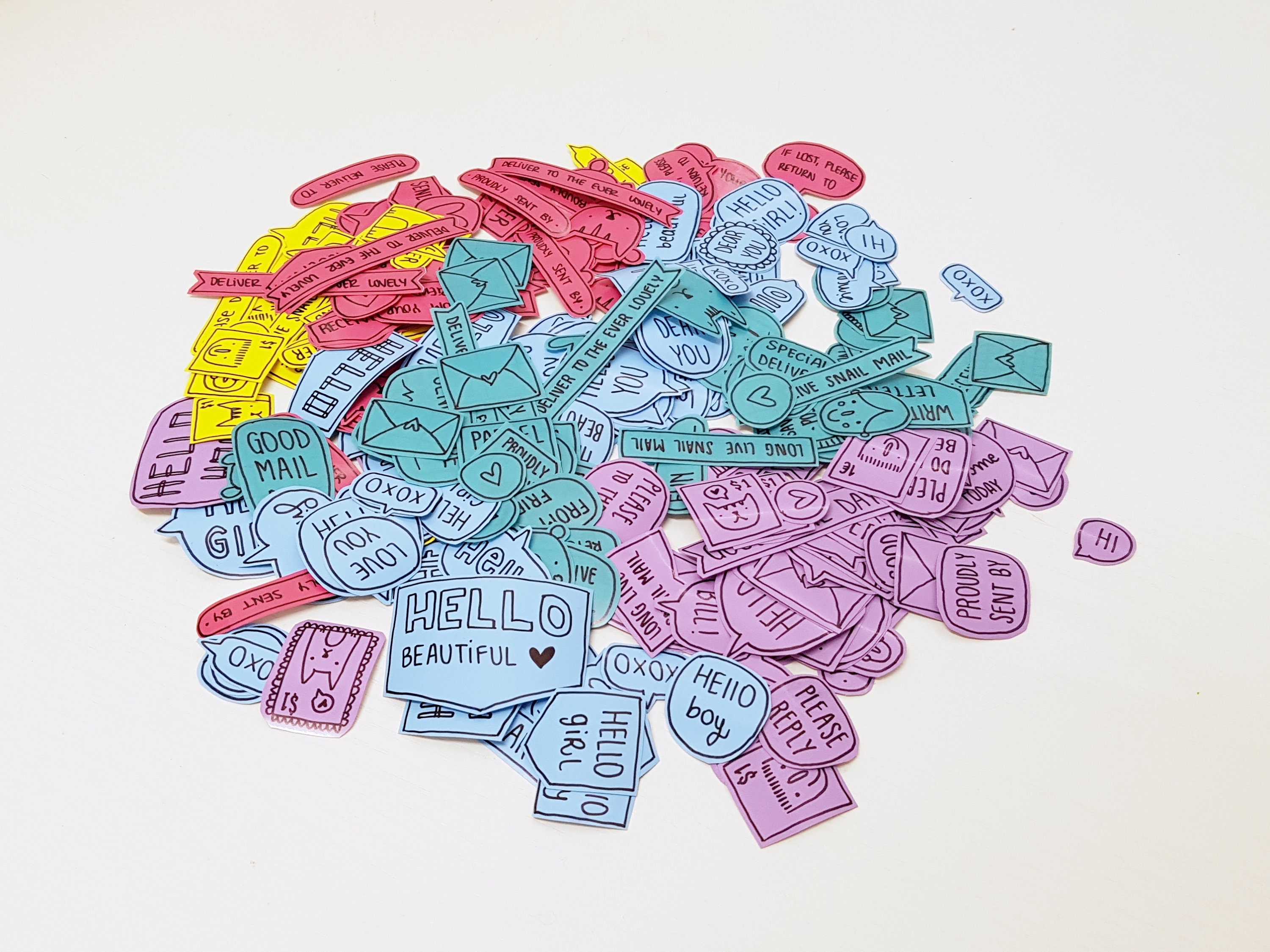 Snail Mail Sticker Set - 50 Pcs - Etsy
