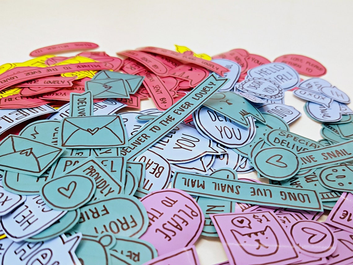Snail Mail Sticker Set 100 Pcs - Etsy