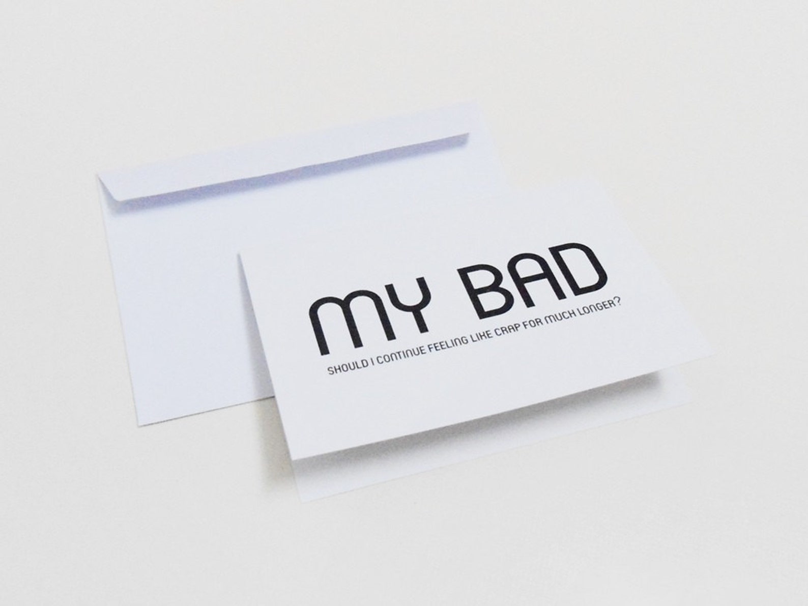 My Bad, Sorry, Apologies - Greeting Card - Etsy