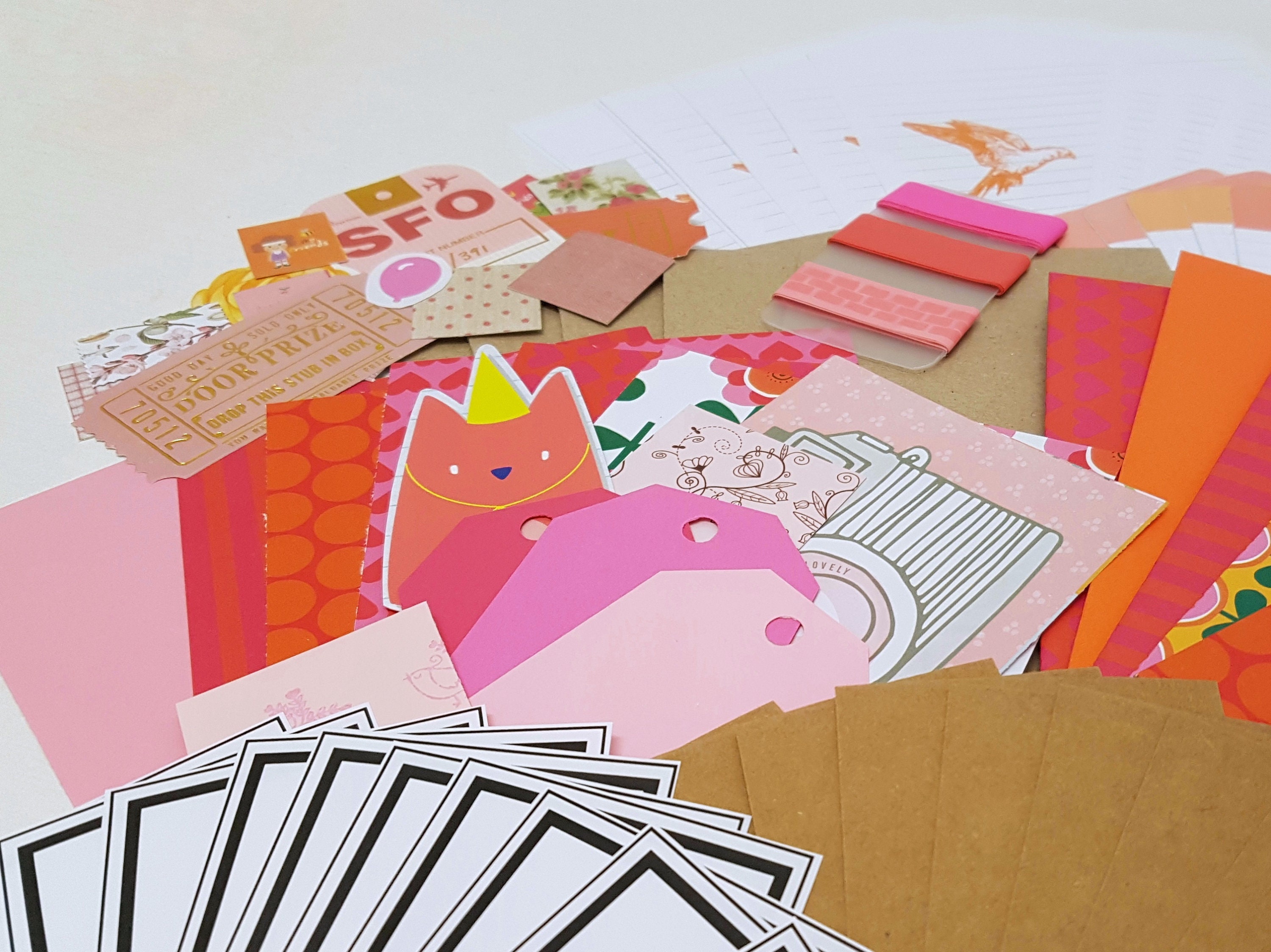 Snail Mail Kit Letter Writing Set Pink & Orange - Etsy