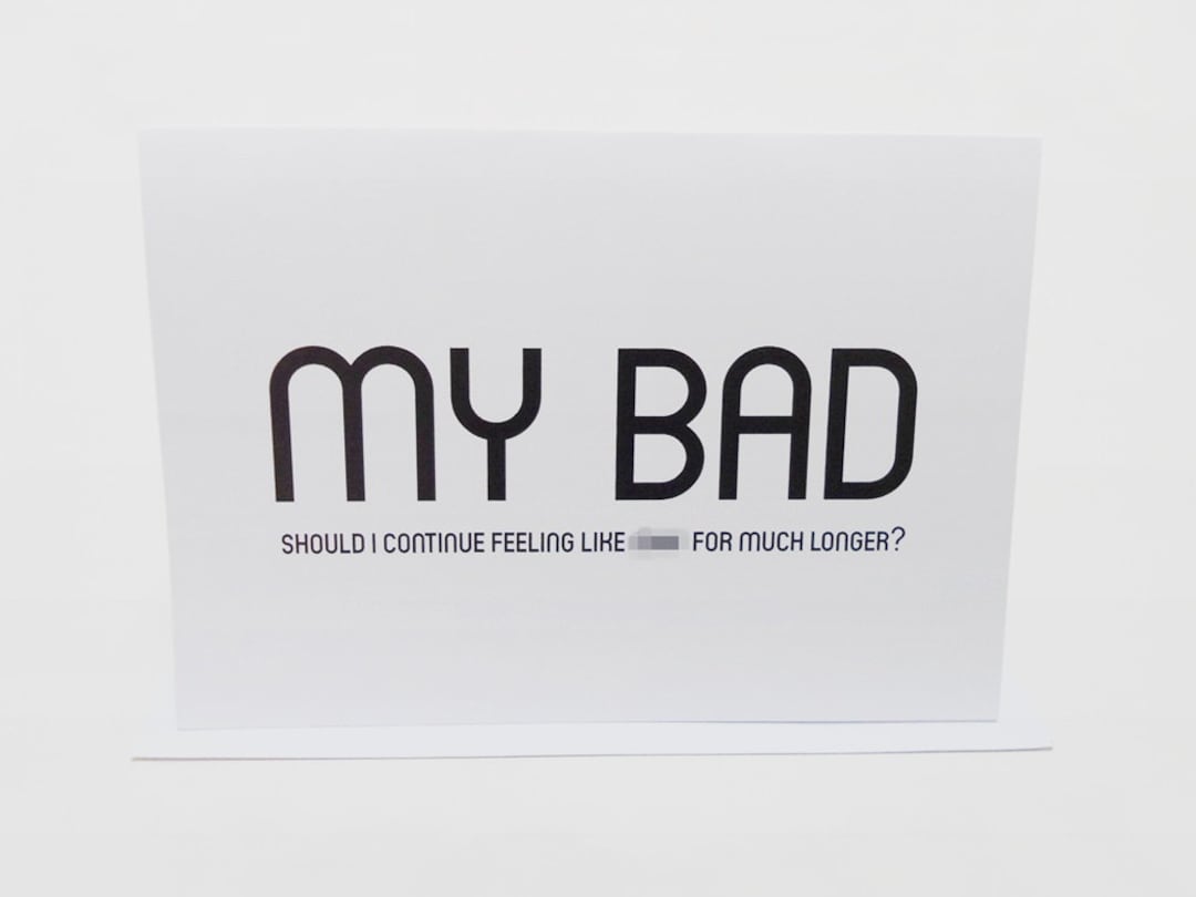 My Bad, Sorry, Apologies - Greeting Card - Etsy