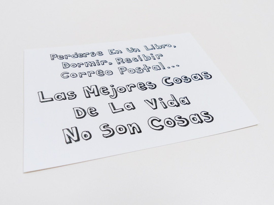 Best Things in Life Postcard, Quote Card - Etsy