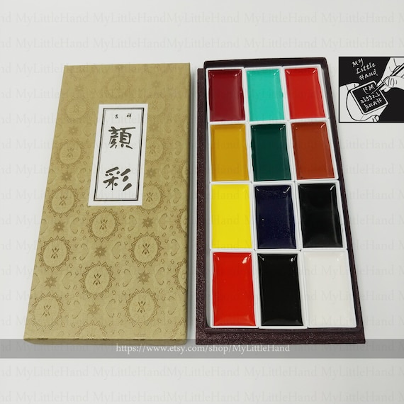 Japanische Kissho Gansai Massive Aquarellfarbe 12 Farben Made - Etsy.de