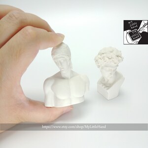 10 Pc Mini Figurines & Statue - Resin Sketch Plaster Statue [set B ...